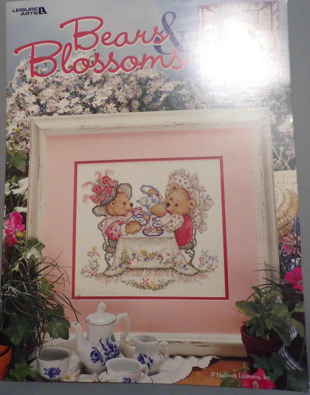 Leisure Arts Cross Stich Booklet Bears & Blossoms - Etsy