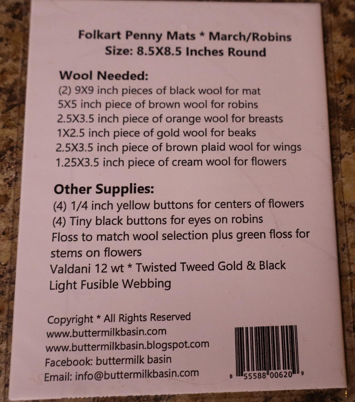 NEW March Robins Folkart Penny Mats Through the Year Wool Applique ...