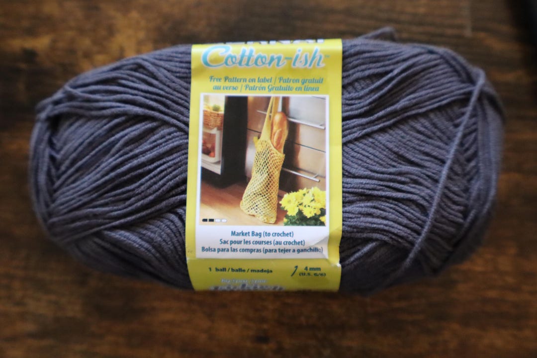 Bernat Cotton-ish Yarn - Gun Powder 2.4 Oz. 282 Yard Ball - Etsy