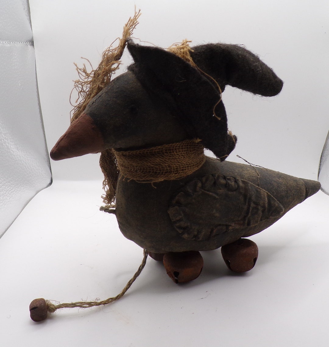Primitive Scare Crow Pull Along Toy - Etsy