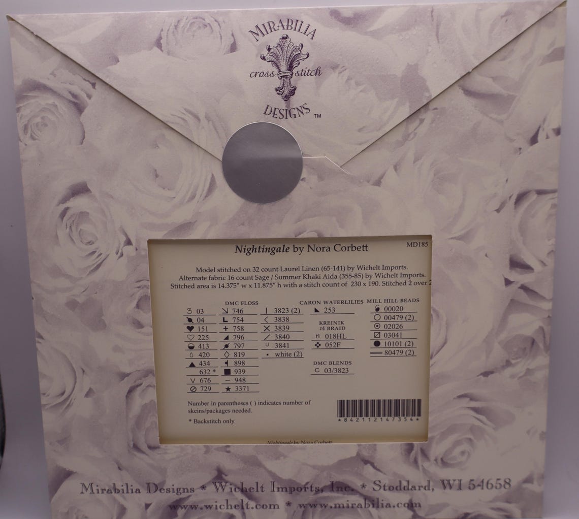 New Mirabilia Nightingale by Nora Corbett Cross Stitch Pattern - Etsy