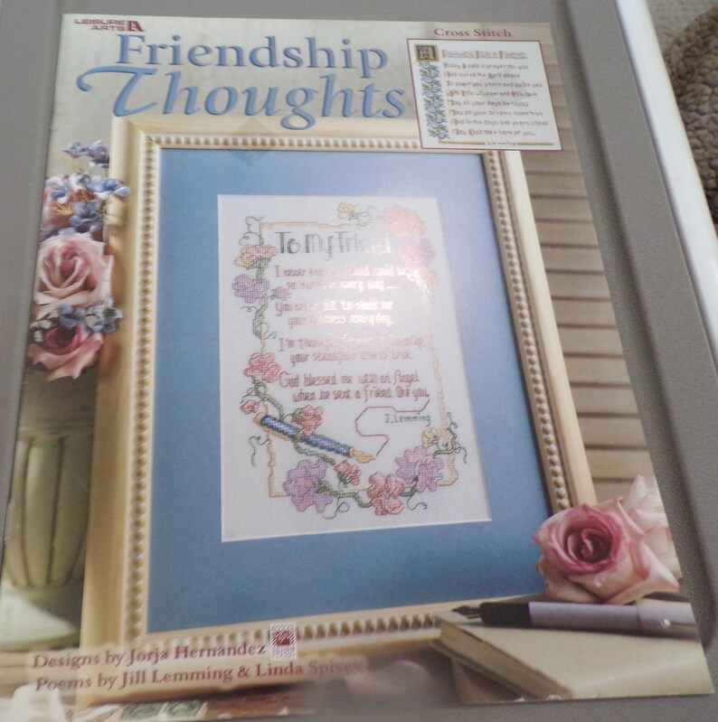 Leisure Arts Cross Stitch Leaflet Friendship Thoughts - Etsy