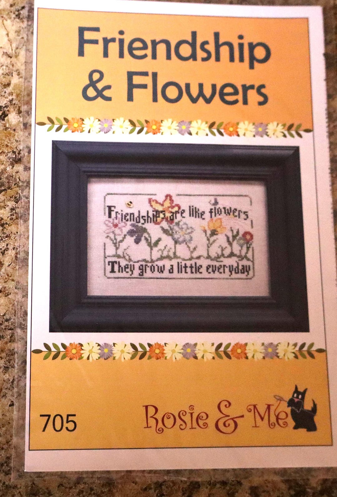 Friendship and Flowers Cross Stitch Pattern Leaflet by Rosie & Me - Etsy