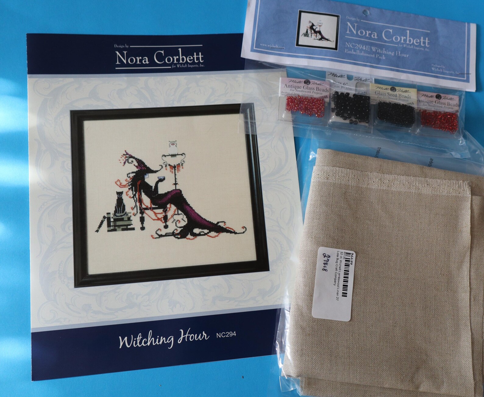 Nora Corbett Witching Hour Linen Semi-kit - NC294 - Cross Stitch ...