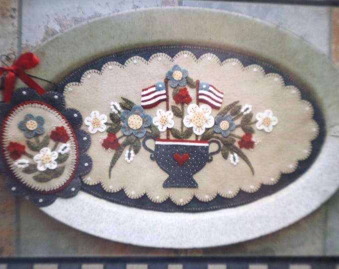 Sweet Land of Liberty Wool Mat & Mini Pattern - Penny Lane Primitives ...