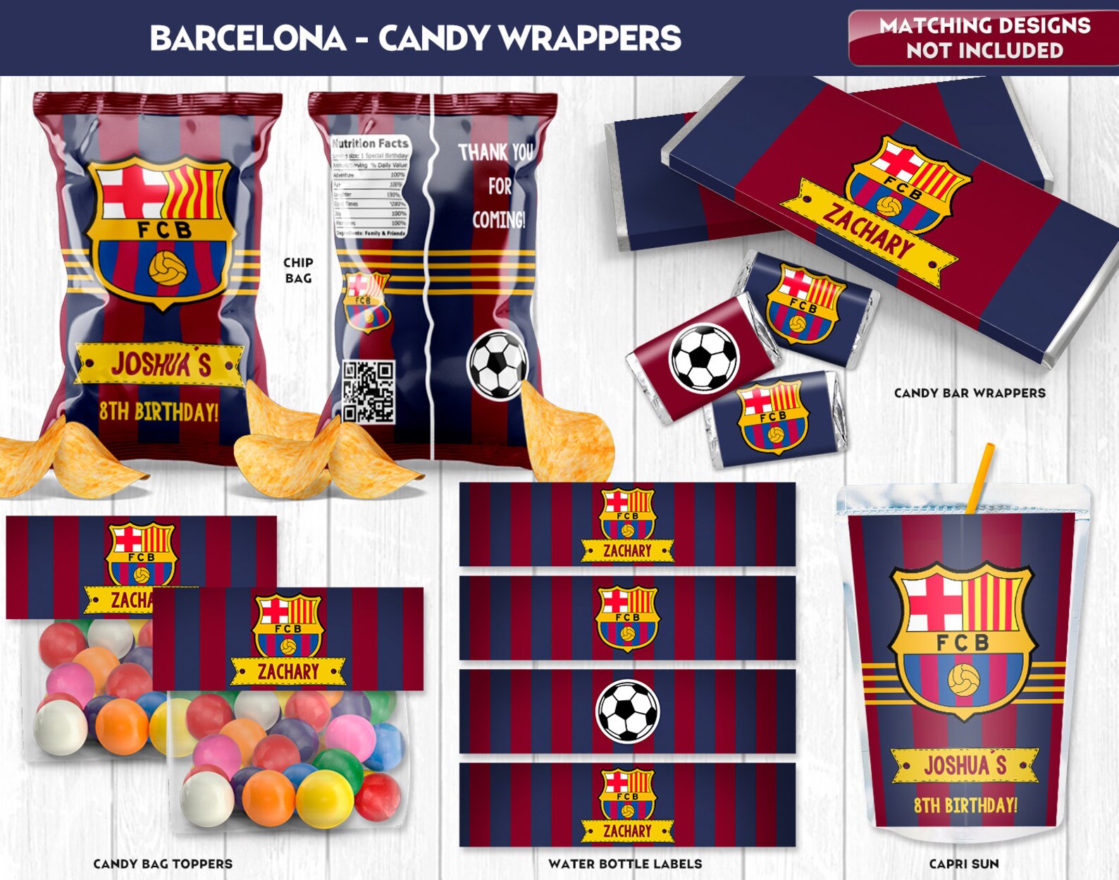 Barcelona Fc Birthday Party Decorations Soccer Party Messi - Etsy Australia