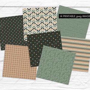 14 Earthy Boho Digital Papers | Seamless Boho Background, Scrapbook ...