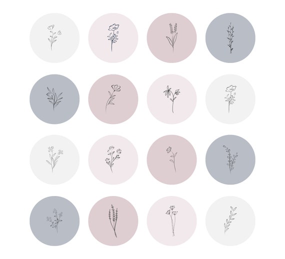 130 Botanical Instagram Highlight Icons and Story Covers Chic | Etsy