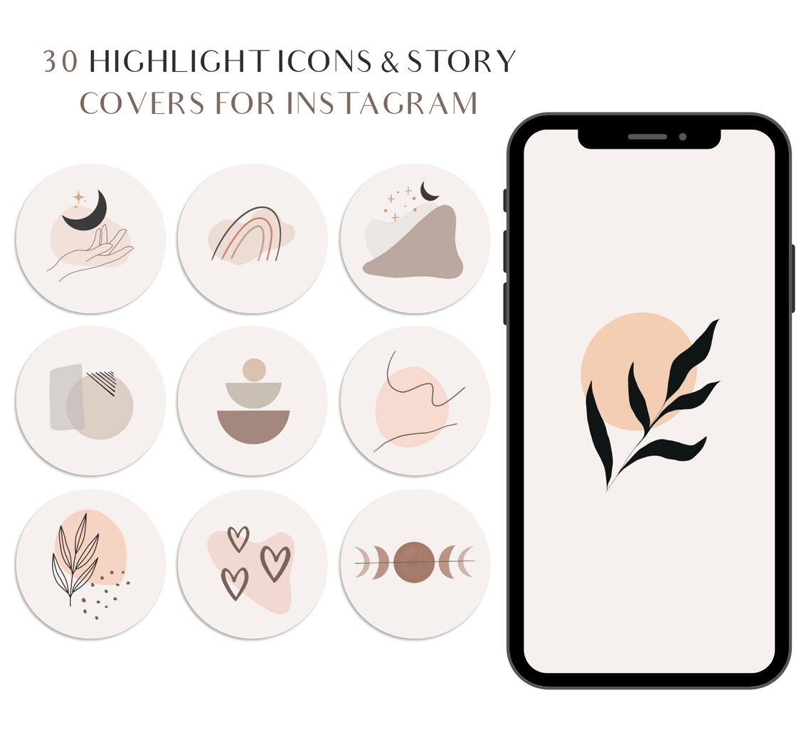 30 BOHO Instagram Highlights and Story Covers Dreamy Boho | Etsy