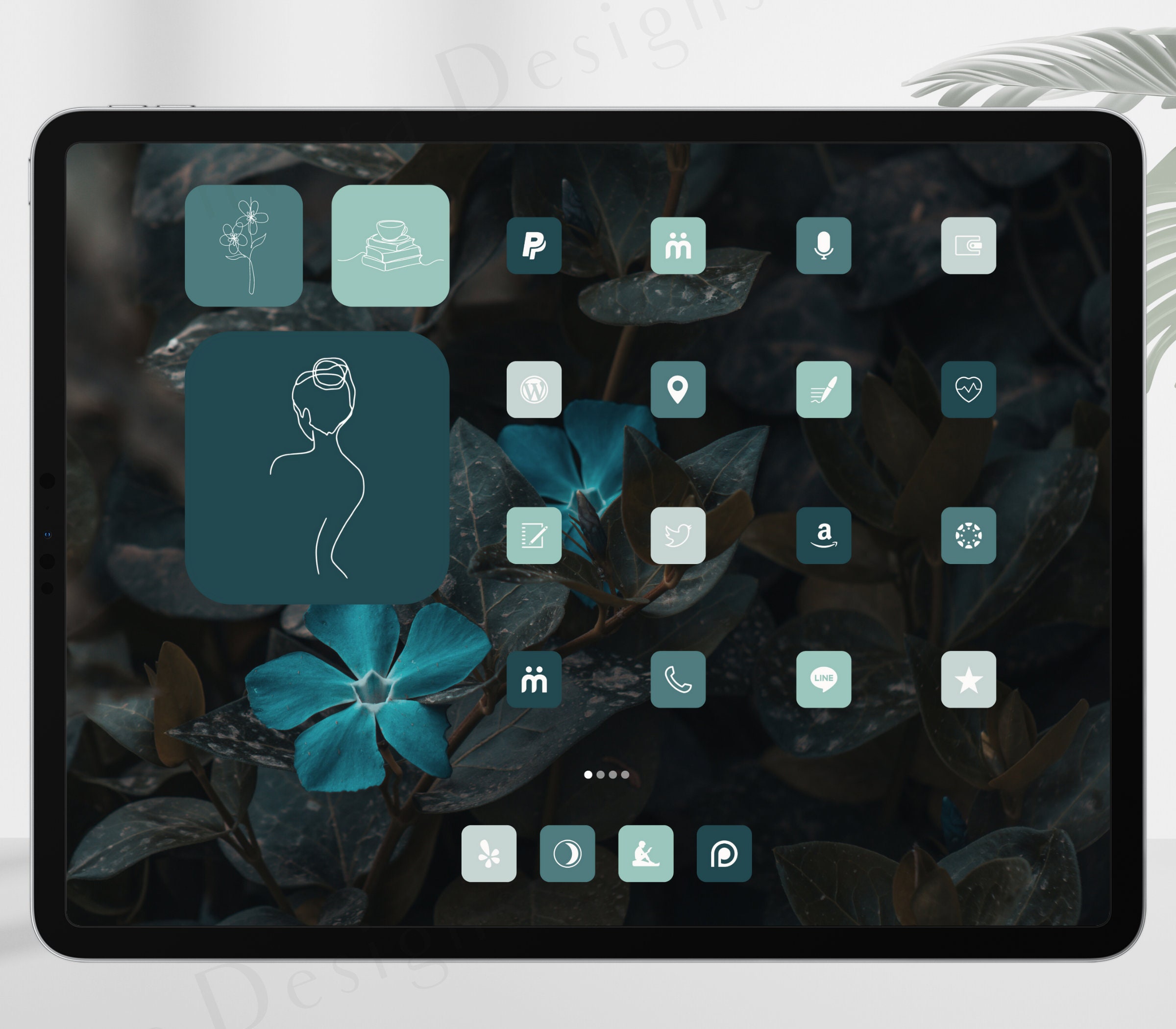 1000 Teal APP ICON PACK for iPad Homescreen Customization | Ios 16 ...