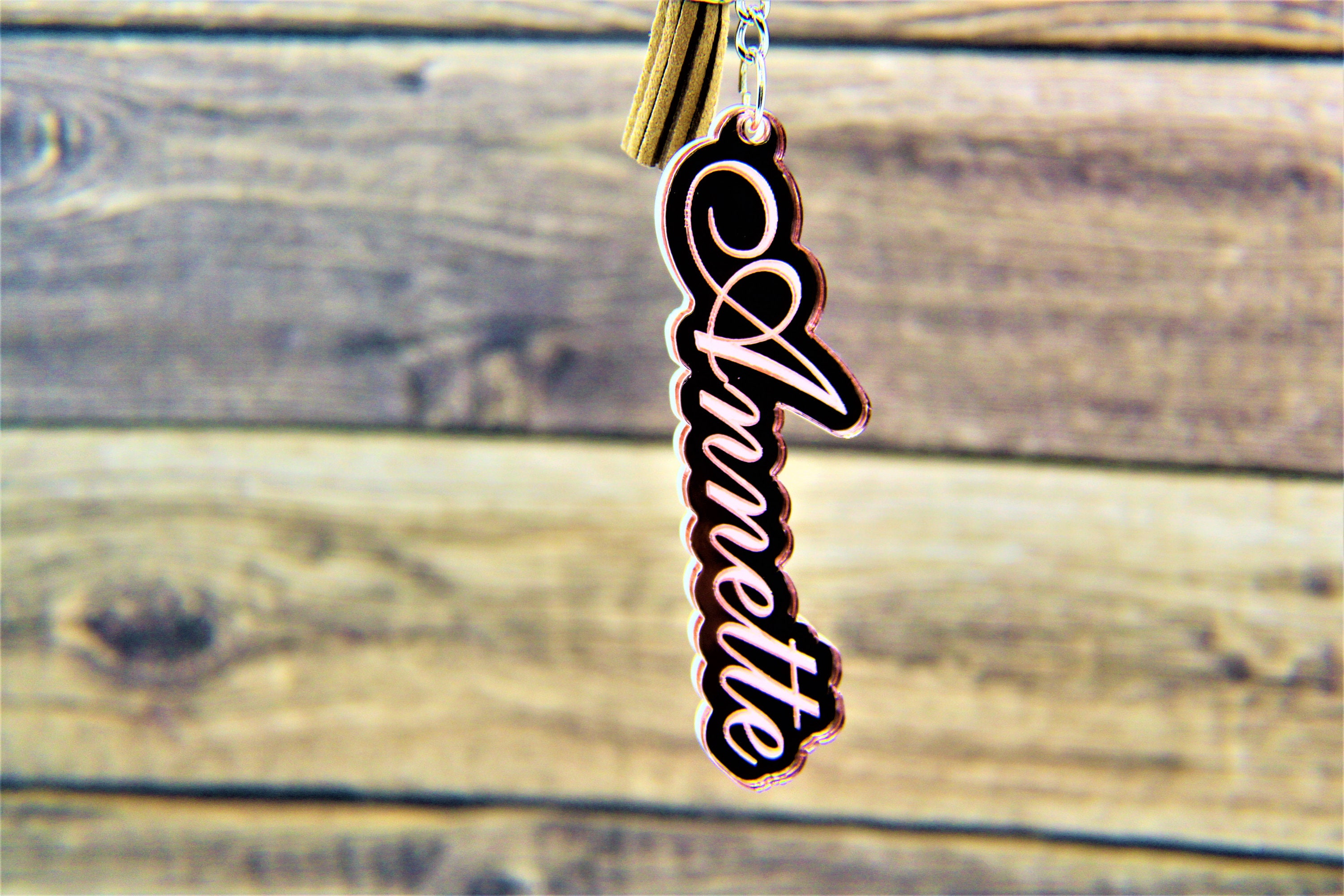 Mirrored Acrylic Keychains Acrylic Keychains Name | Etsy