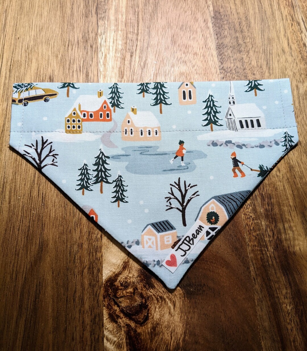 Pet Bandana Winter Wonderland Over the Collar Bandana Woods, Skating ...