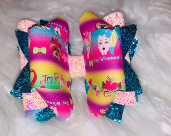Jojo Siwa Larg Unicorn Horn Hair Bow 8 Inch - Etsy