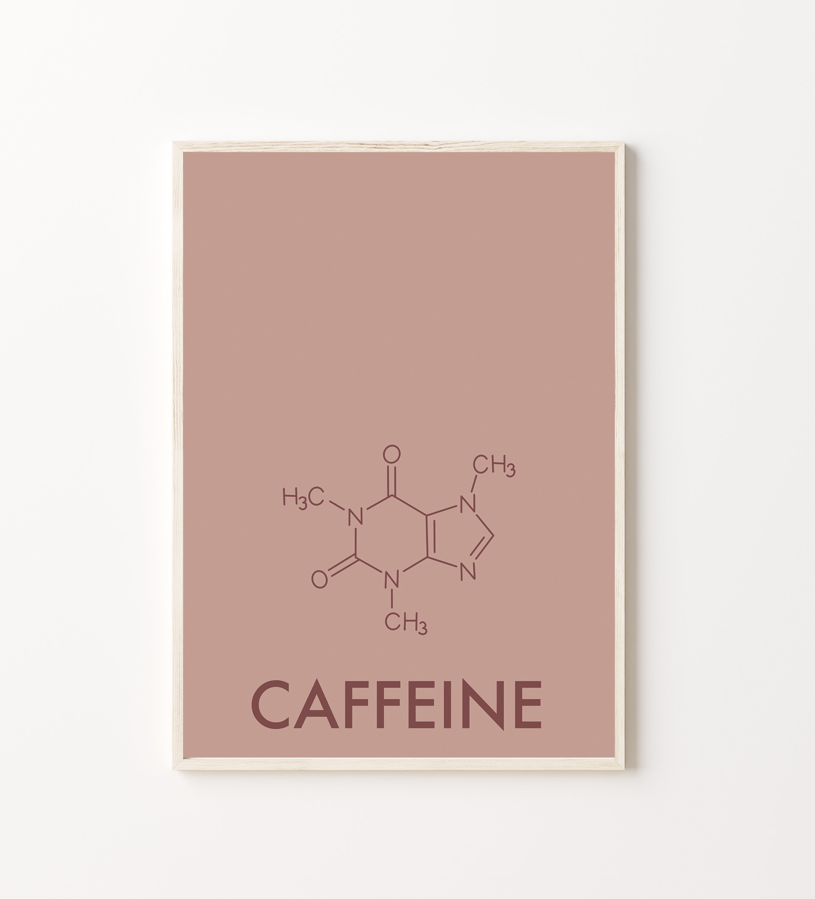 Caffeine Chemical Structure Formulahome Art Print Printable - Etsy