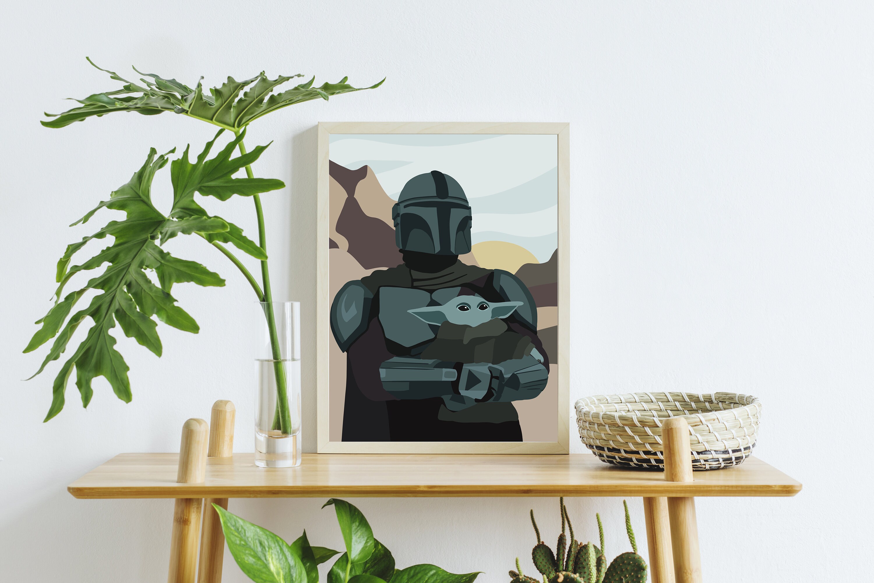 The Mandalorian Baby Yoda Disney Plus Home Art Print Free - Etsy