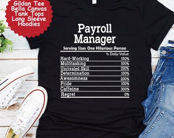 Payroll Manager Shirt - Etsy