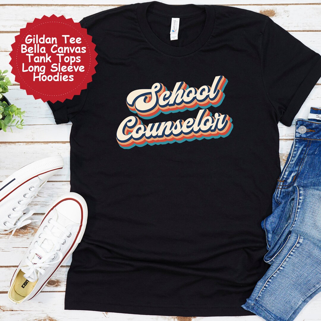 School Counselor Shirts Retro Style, Gifts for School Counselor, 90s ...