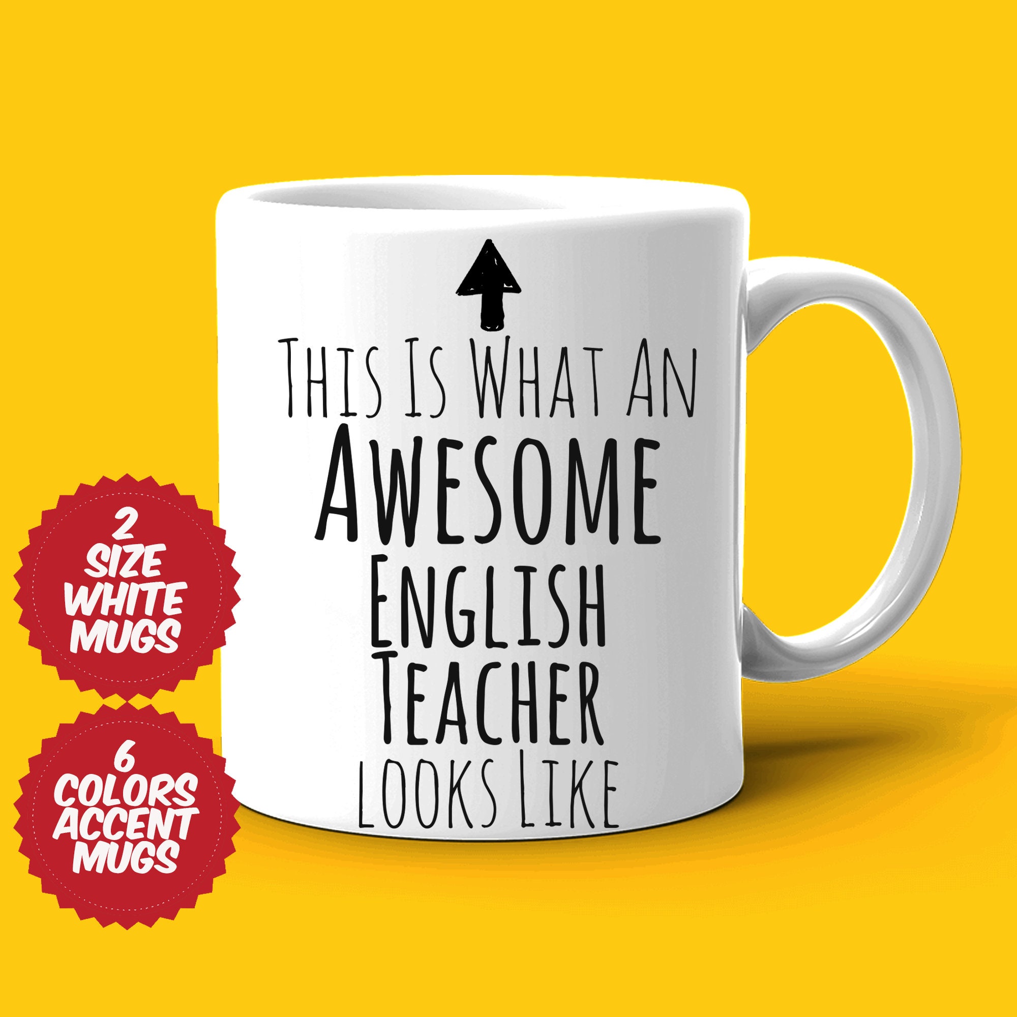 English Teacher Gift English Teacher Mug Awesome English | Etsy