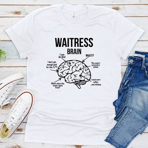 Waitress Shirt Gift, Waitress Appreciation Gifts, Custom Crewneck Shirt ...
