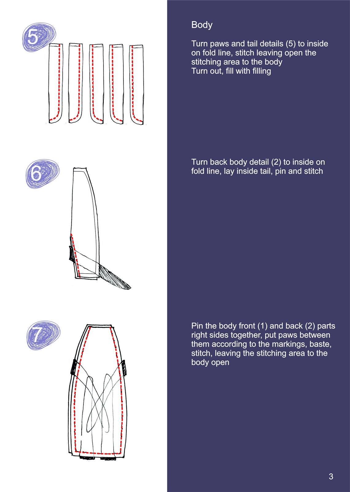 Cat Sewing Pattern and Tutorial DIY Project Animal Plushie - Etsy