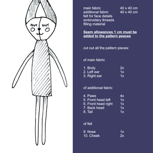 PDF Sewing Pattern and Detailed Instructions Rabbit - Etsy