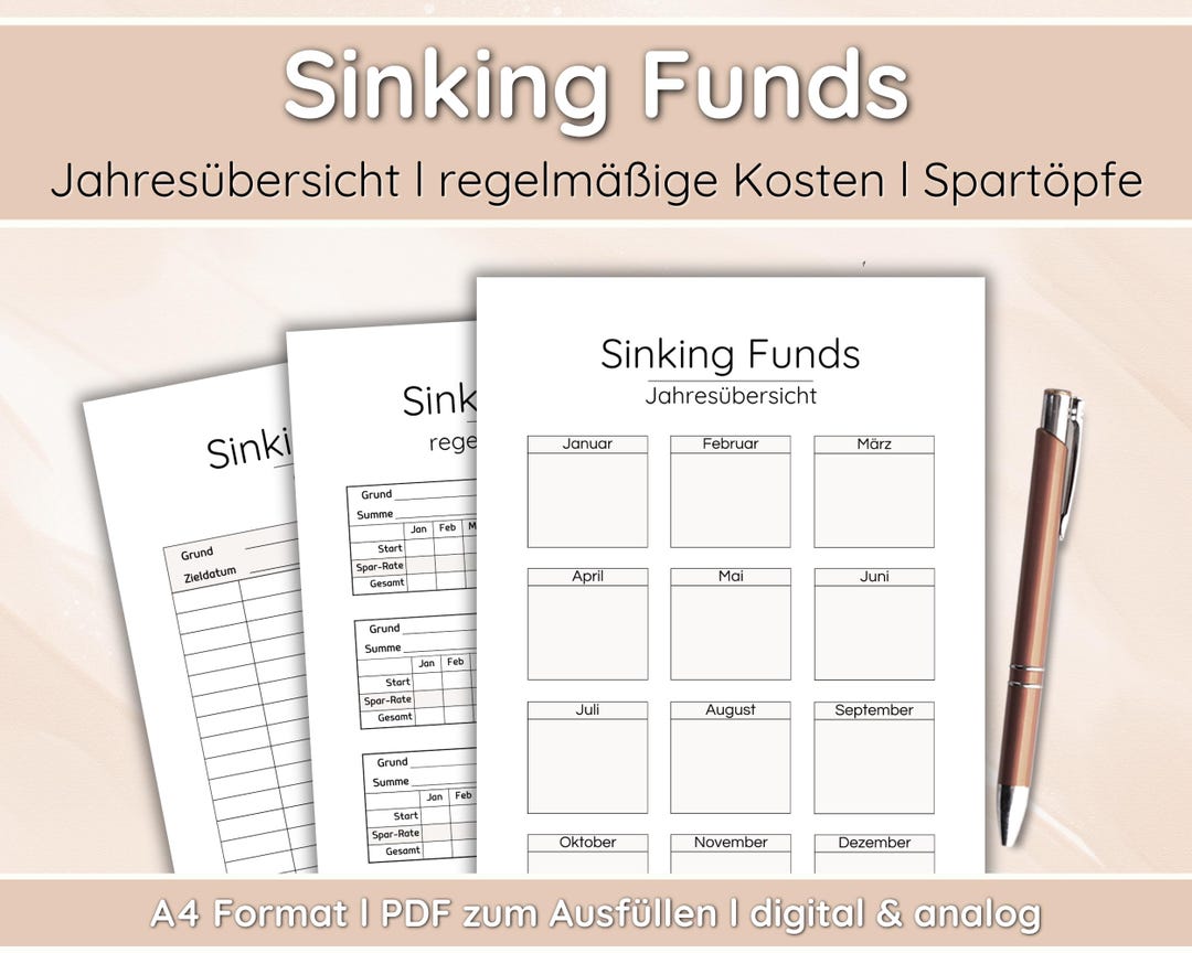 Sinking Funds Overview | Annual Planner & Savings Tracker ...