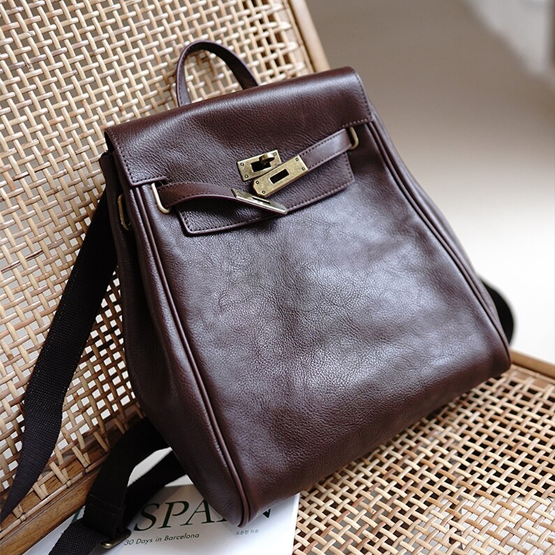 Women Leather Small Backpack/leather Backpack | Etsy