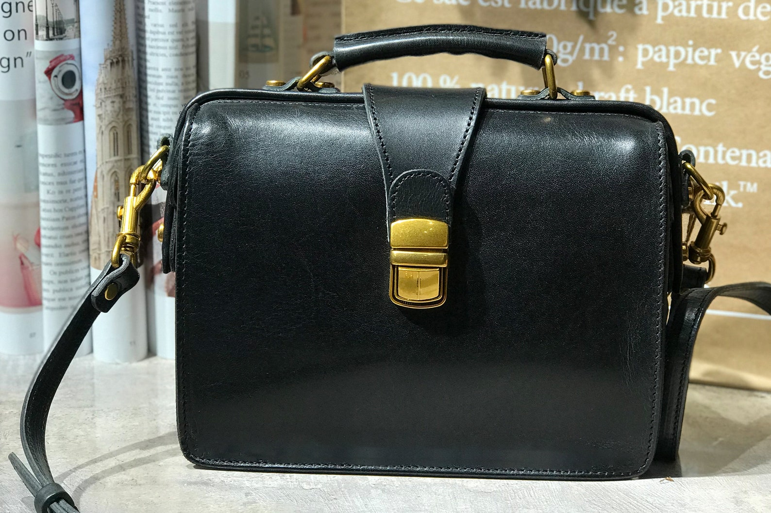 Doctor Handbag Black Bag Straps Crossbody/bag for - Etsy