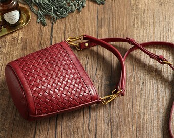 Small Red Bucket Bag - Etsy