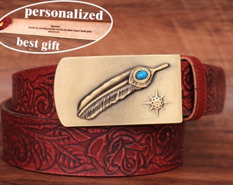 Feather Leather Belt Pattern - Etsy