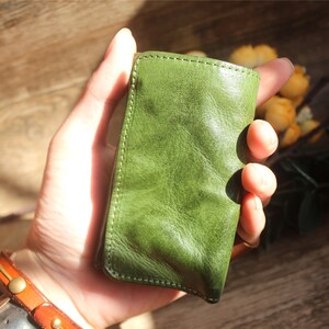 Leather key holder Cash Coin and Keyring Pouch Key Wallet | Etsy