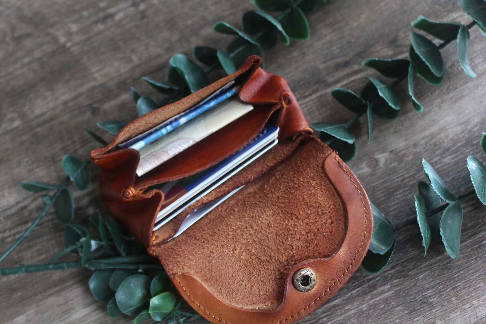 Yellow Brown Leather Coin Purse Personalized Change Purse Gift - Etsy