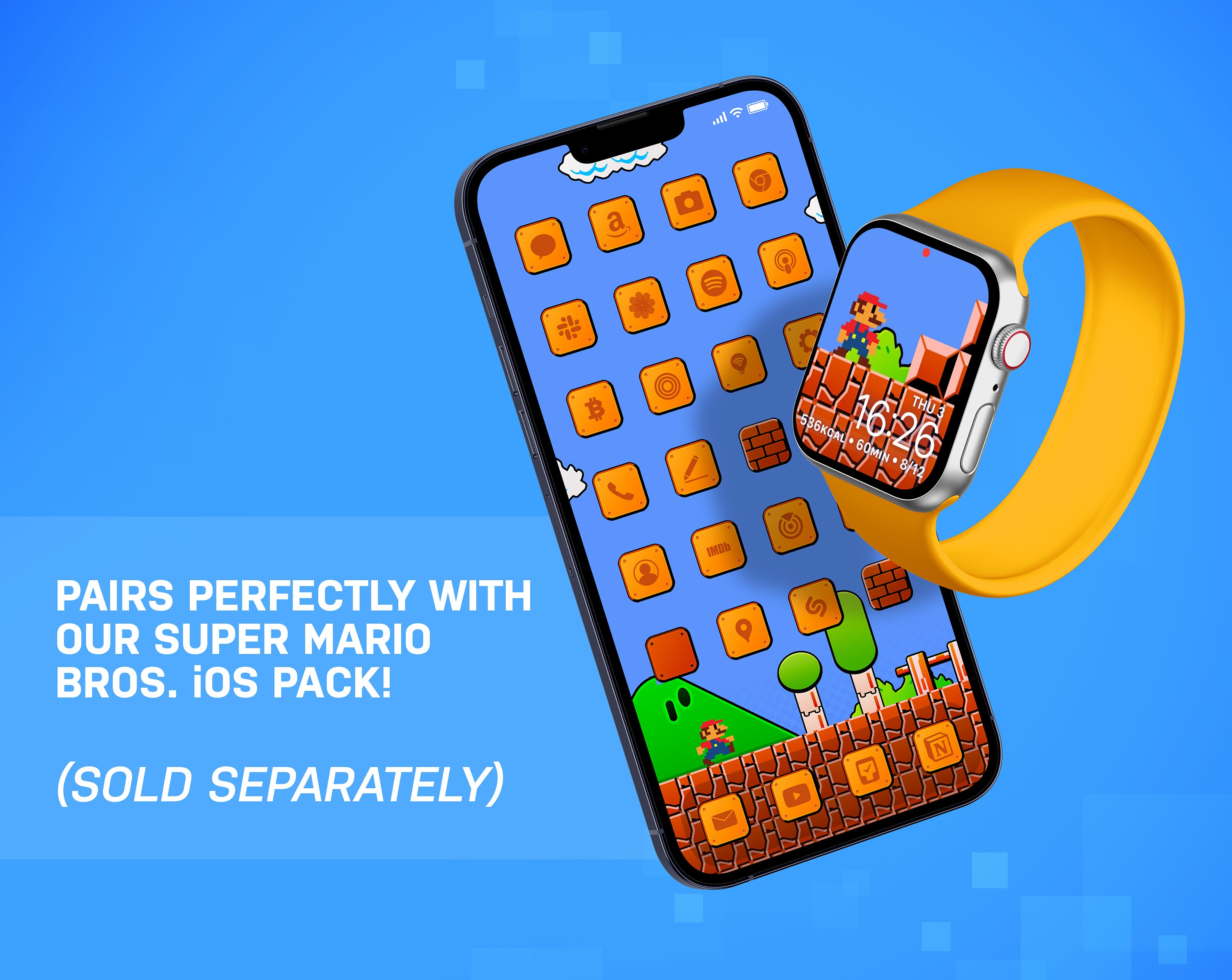 Super Mario Bros. Custom Apple Watch Wallpapers I Retro Game Theme ...