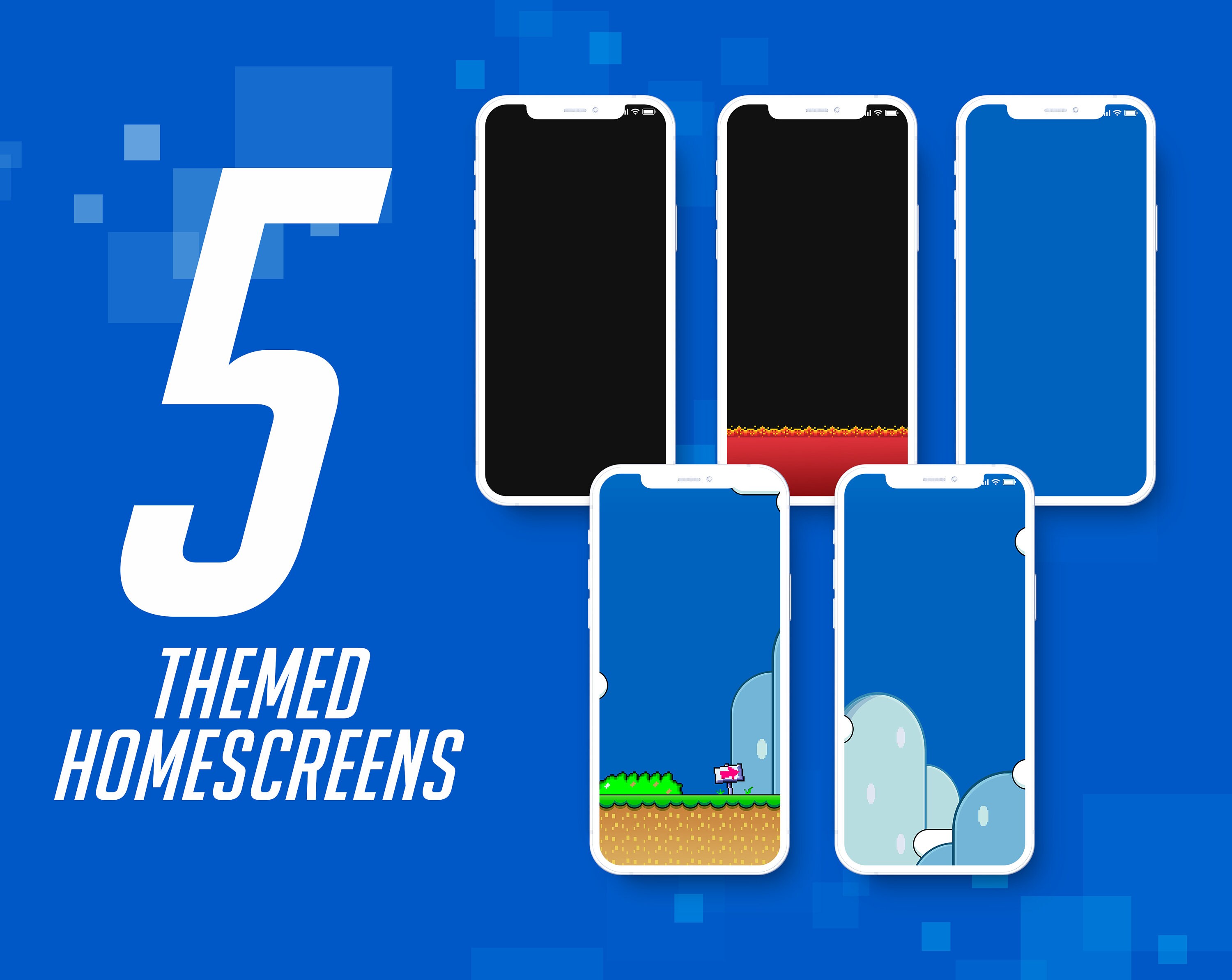 Super Mario World Custom Ios Theme Pack I Retro Game Theme | Custom App ...