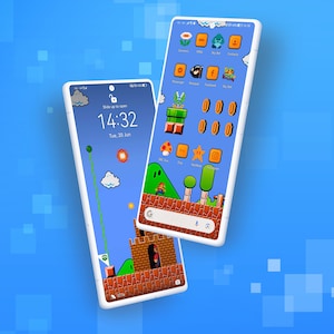 Super Mario Bros. Custom Android Theme Pack | Retro Game Theme | Custom ...