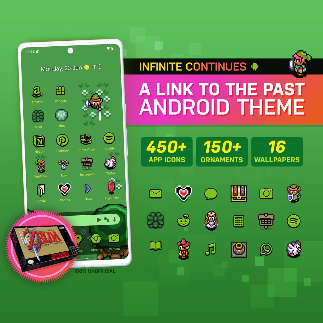 The Legend of Zelda: A Link to the Past Custom Android Theme Pack ...