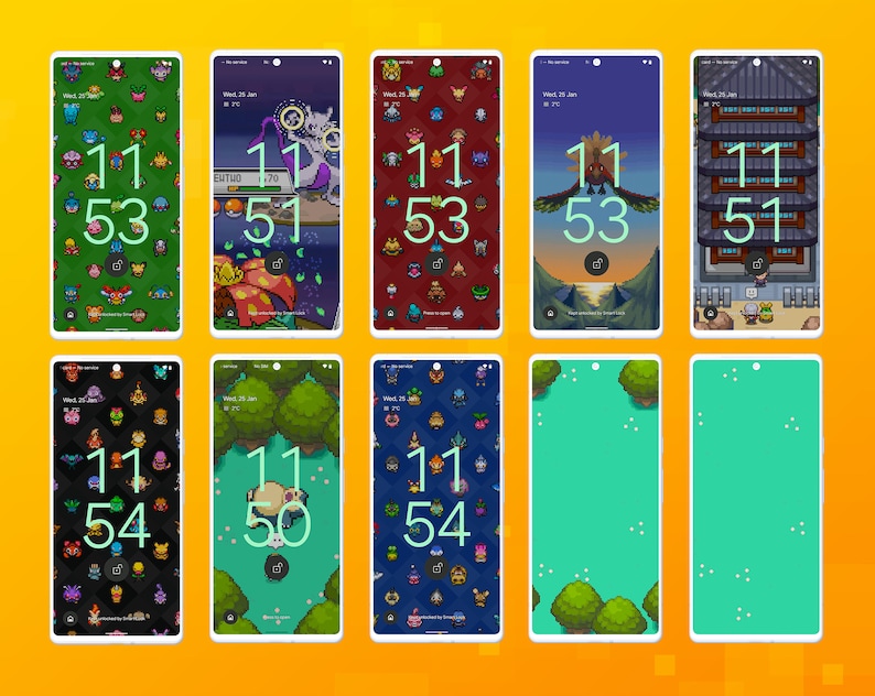 Pokemon Heartgold/soulsilver Custom Android Theme Pack | Retro Game ...