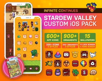 IOS 259 Iconos / Stardew Valley iPhone IOS14 App Icons Pack / - Etsy España