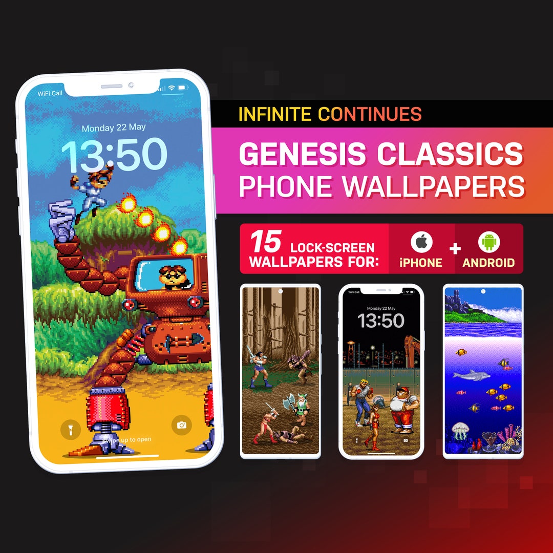 SEGA Genesis/megadrive Custom Phone Wallpapers | Ios & Android - Etsy
