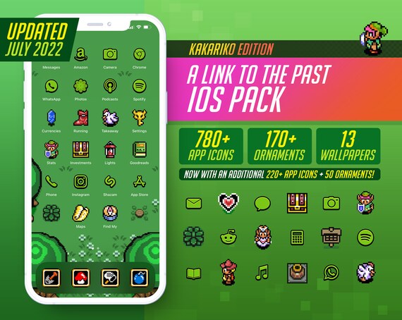 The Legend of Zelda: A Link to the Past Custom Ios Theme Pack - Etsy