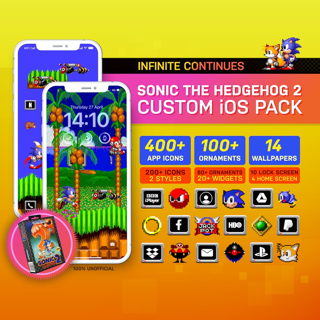 Sonic the Hedgehog 2 Custom Ios Theme Pack | Retro Game Theme | Custom ...