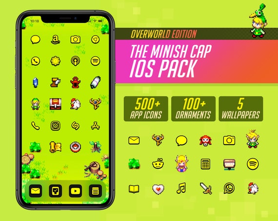 The Legend of Zelda: the Minish Cap Custom Ios Theme Pack - Etsy