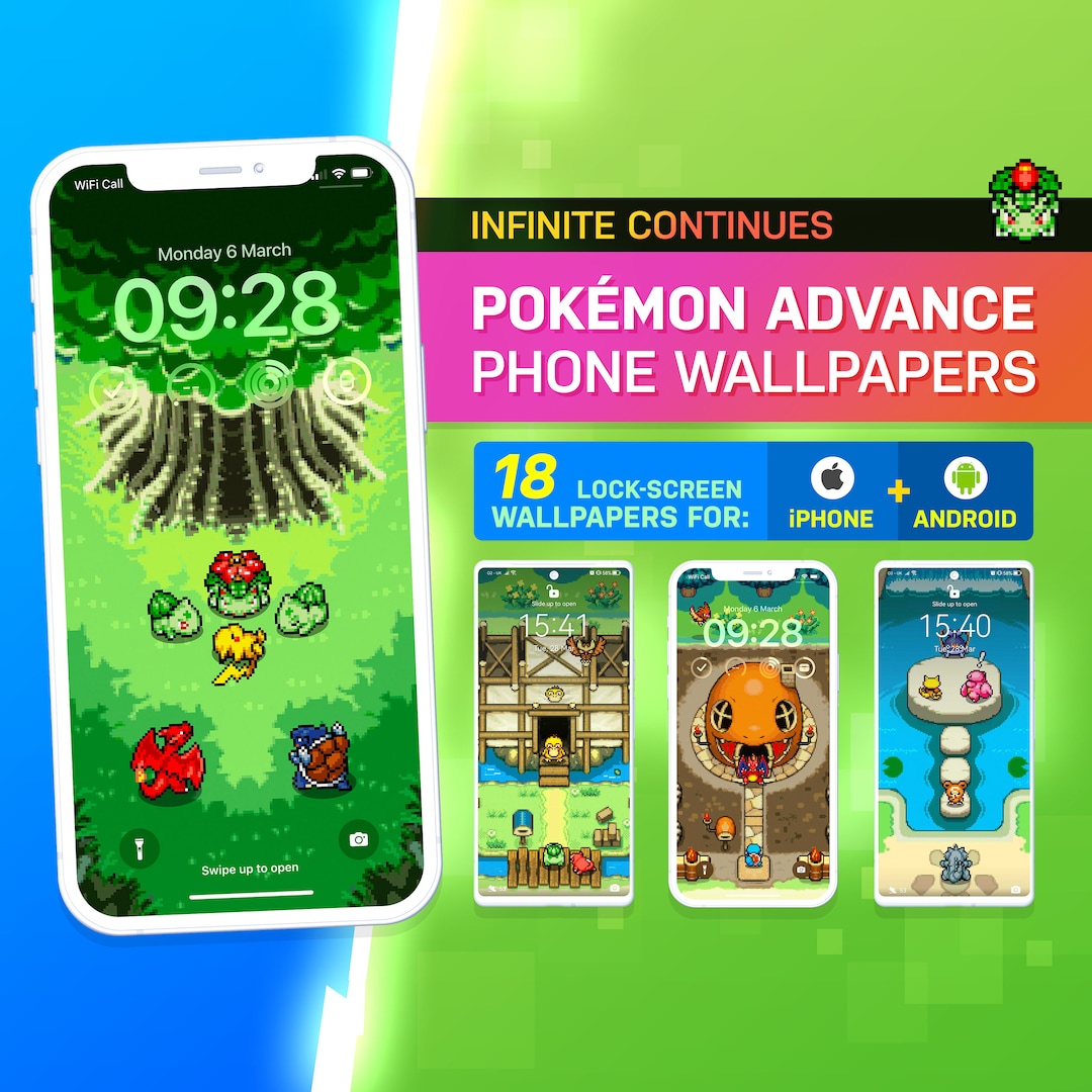 Pokemon 'advance' Custom Phone Wallpapers | Ios & Android - Etsy