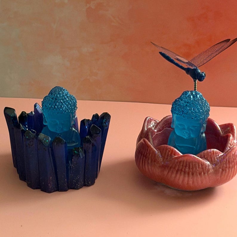 Mini Intention Altars | Crystal Resin Lotus & Spiritual Decor ...