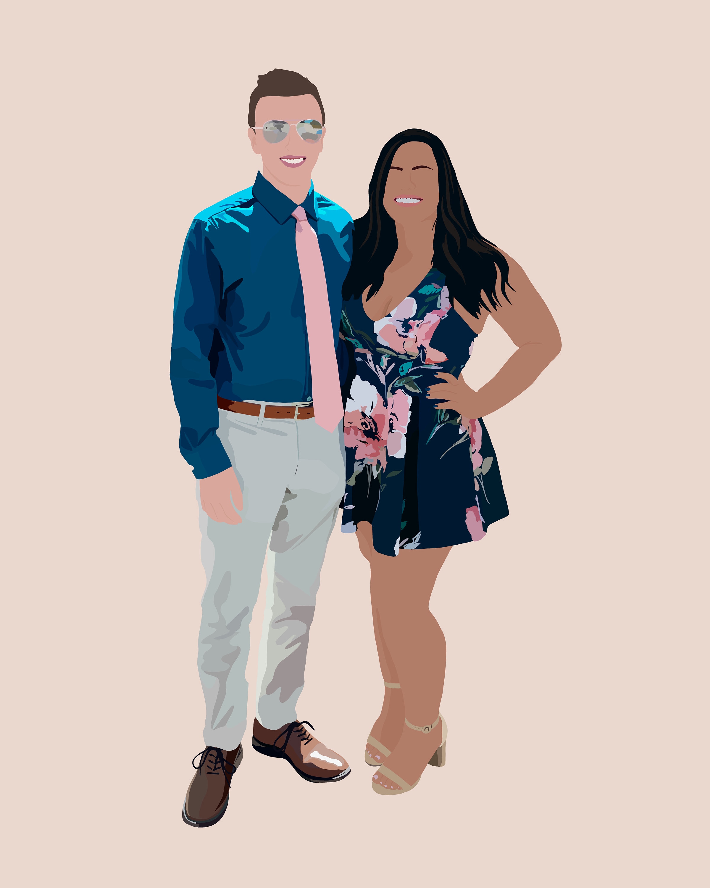 Custom Digital Art Illustration Simple Minimal Personalized - Etsy