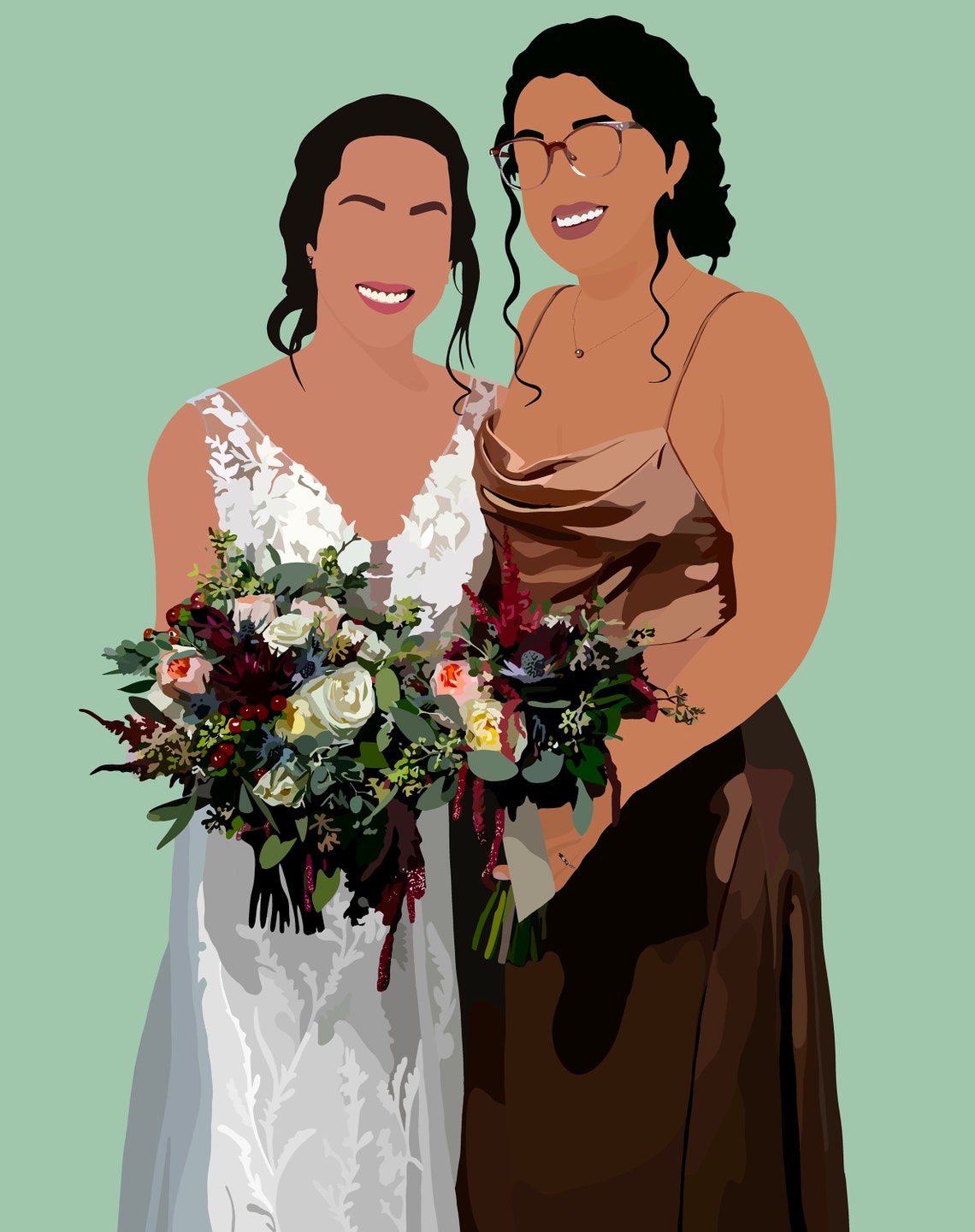 Custom Digital Art Illustration Simple Minimal Personalized - Etsy