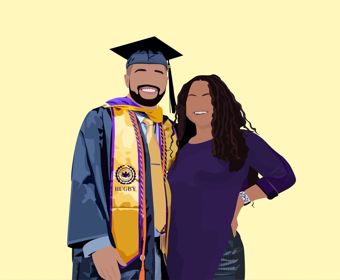 Custom Digital Art Illustration Simple Minimal Personalized - Etsy