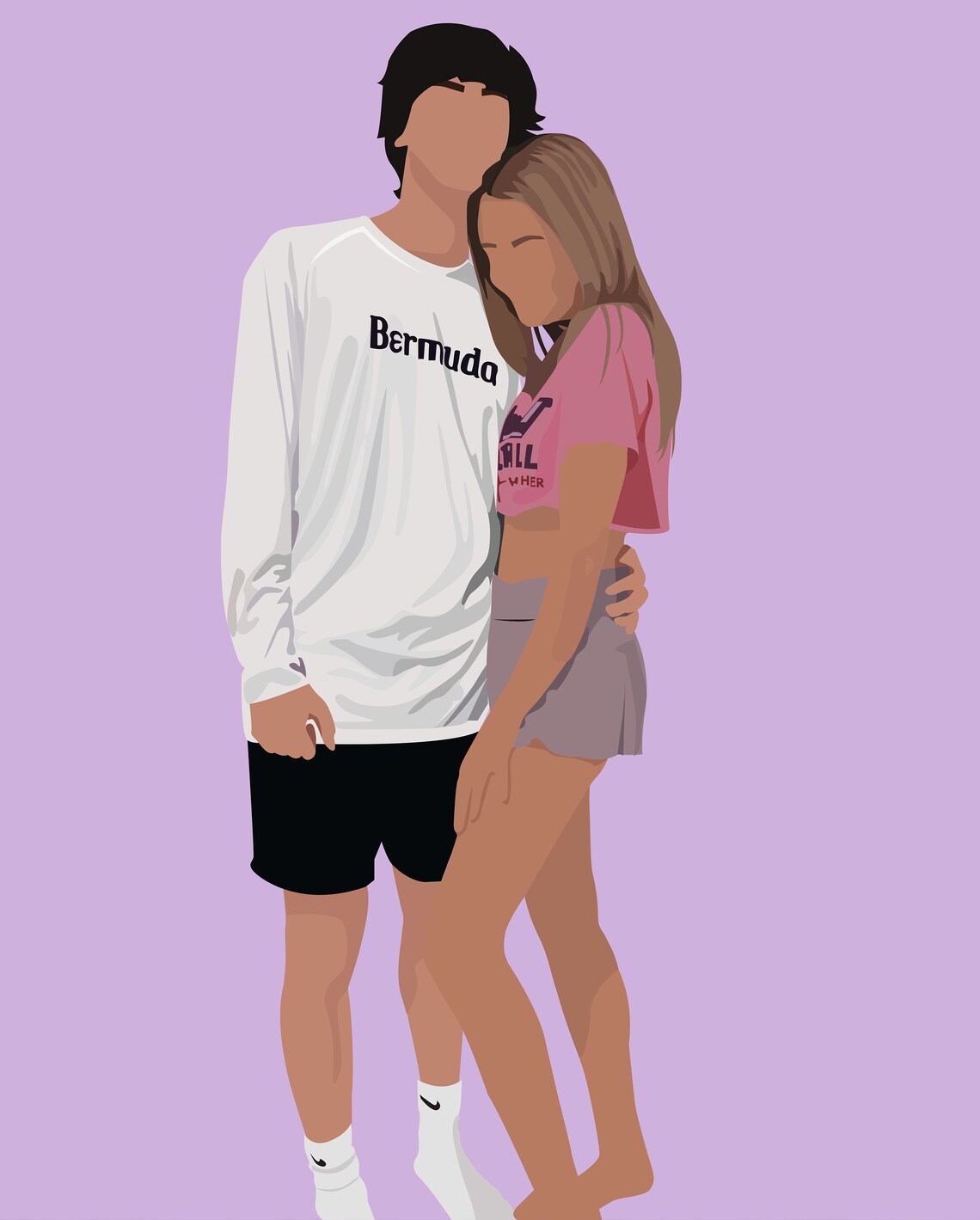 Custom Digital Art Illustration Simple Minimal Personalized - Etsy