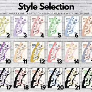 Custom New York City Map Art Print Map of Manhattan Poster NYC Moving ...