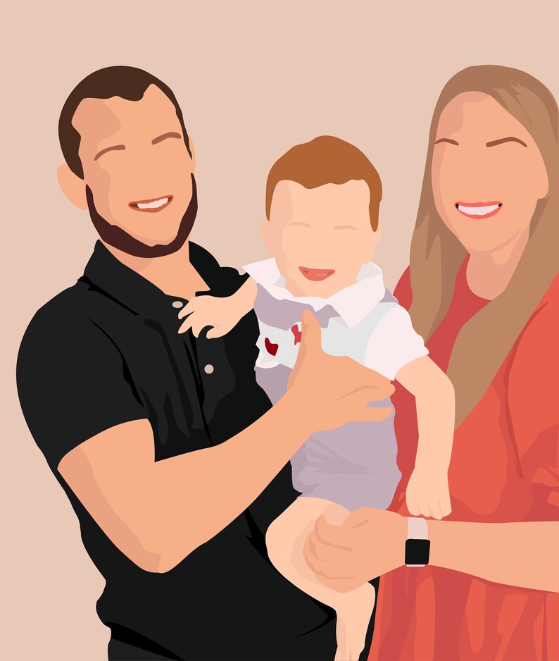 Custom Digital Art Illustration Simple Minimal Personalized - Etsy